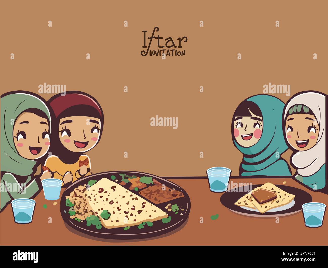 Iftar meals Stock Vector Images - Alamy