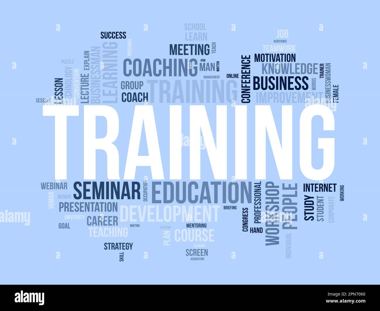 Word cloud background concept for Training. Professional career development with business ...