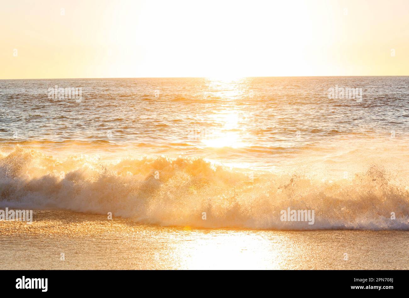 Blue wave on the beach. Dramatic natural background Stock Photo - Alamy