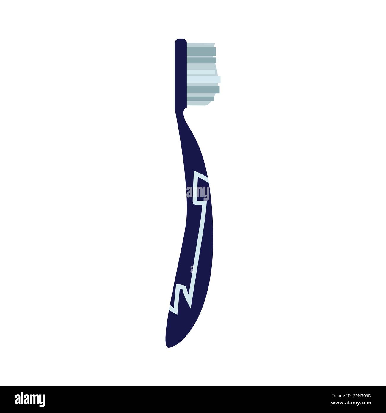 Dark blue cartoon toothbrush illustration Stock Vector Image & Art - Alamy
