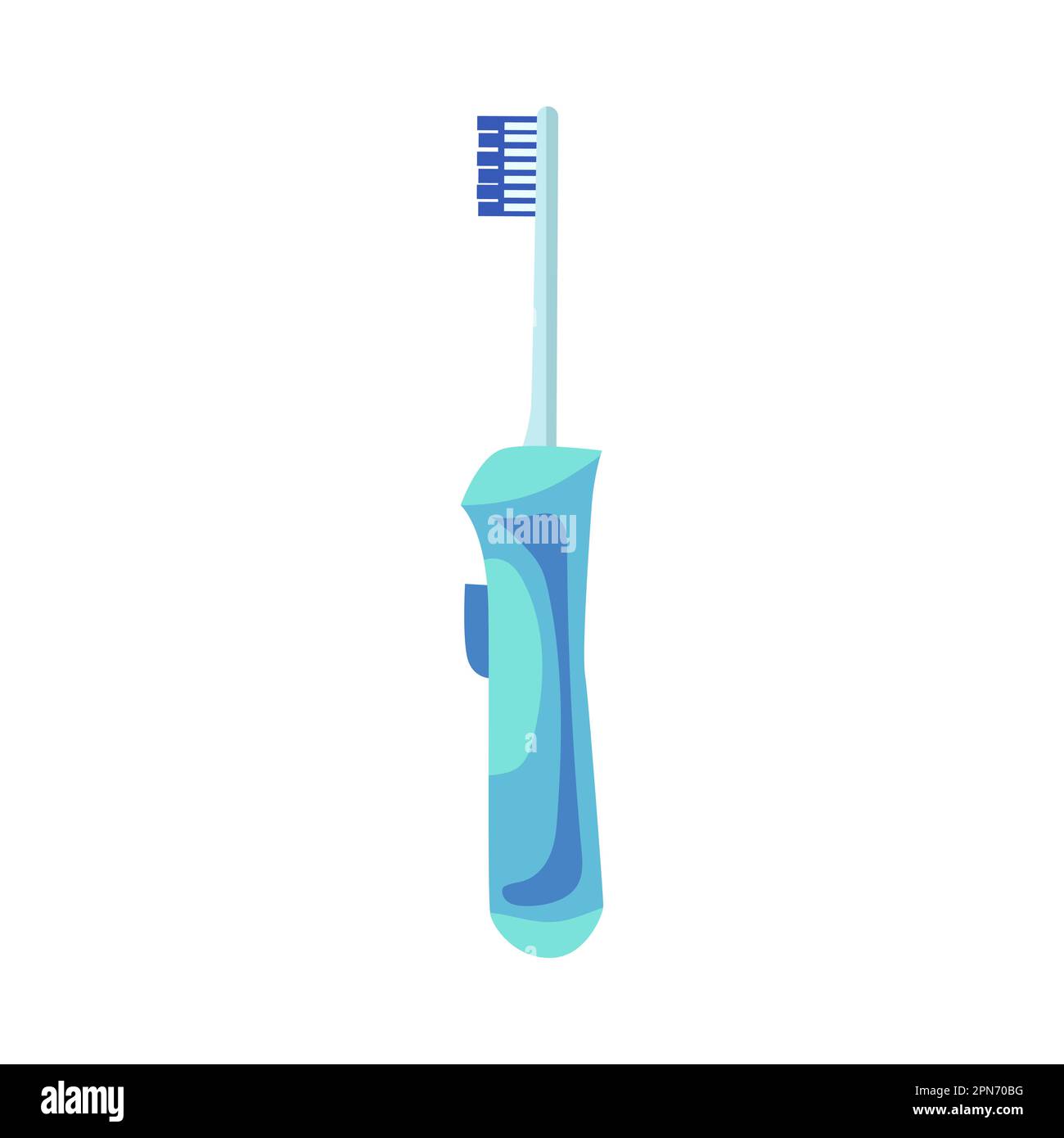 Blue electric cartoon toothbrush illustration Stock Vector Image & Art ...