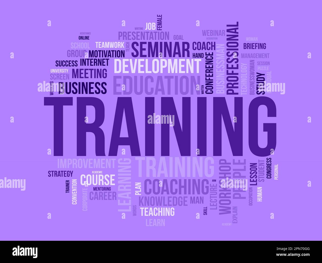 Word cloud background concept for Training. Professional career ...