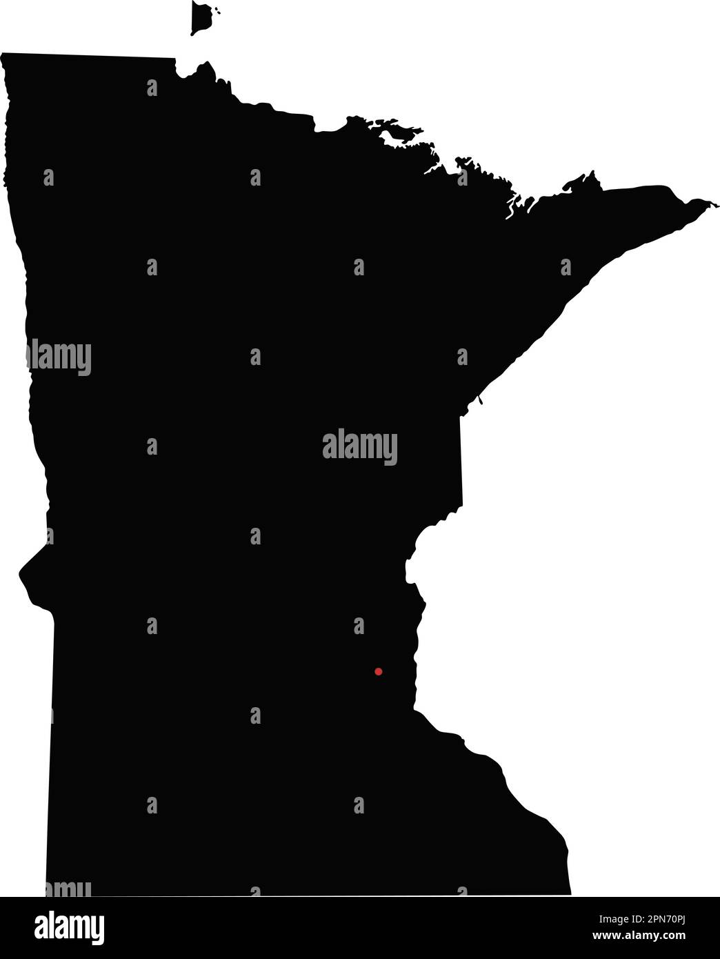 Highly Detailed Minnesota Silhouette map Stock Vector Image & Art - Alamy