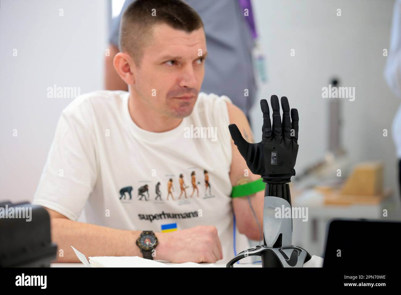 LVIV, UKRAINE - APRIL 14, 2023 - One of the first patients is set to be ...