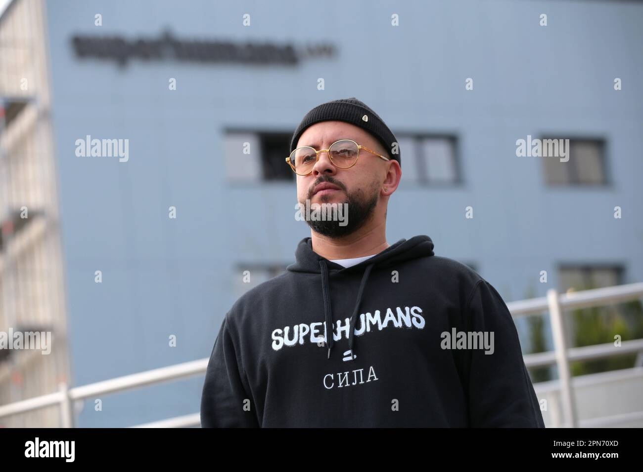 LVIV, UKRAINE - APRIL 14, 2023 - Ukrainian singer and centre's ...