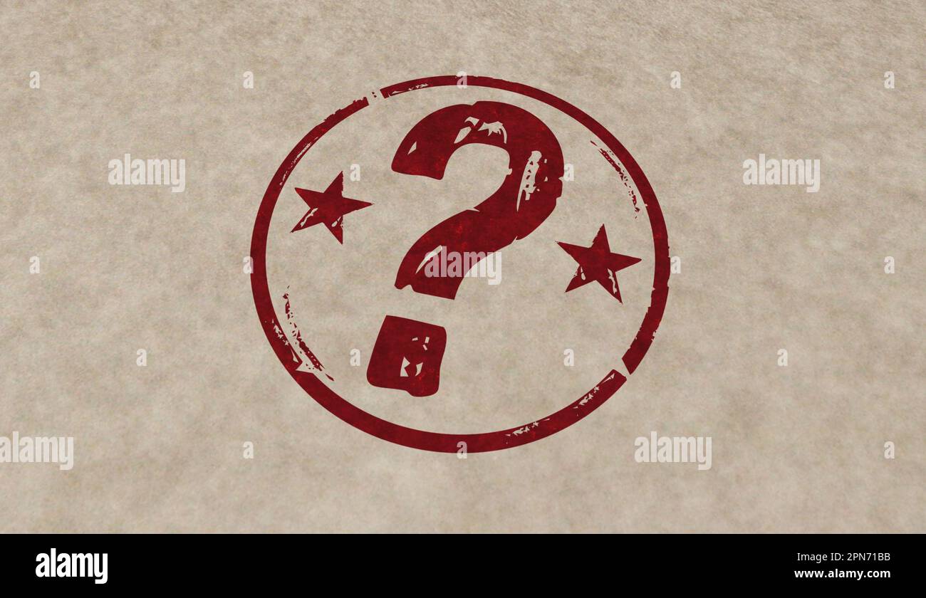 Question mark stamp icons in few color versions. Faq help query and ...