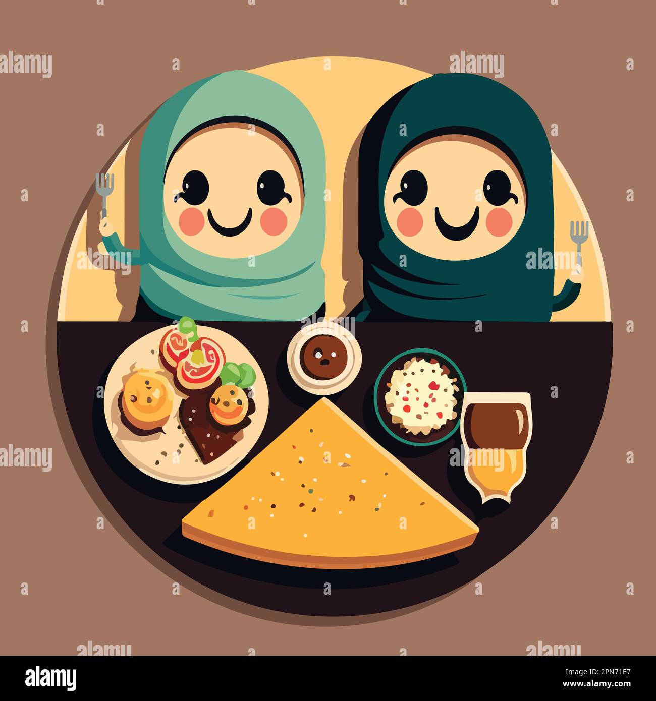 Muslim foods Stock Vector Images - Alamy