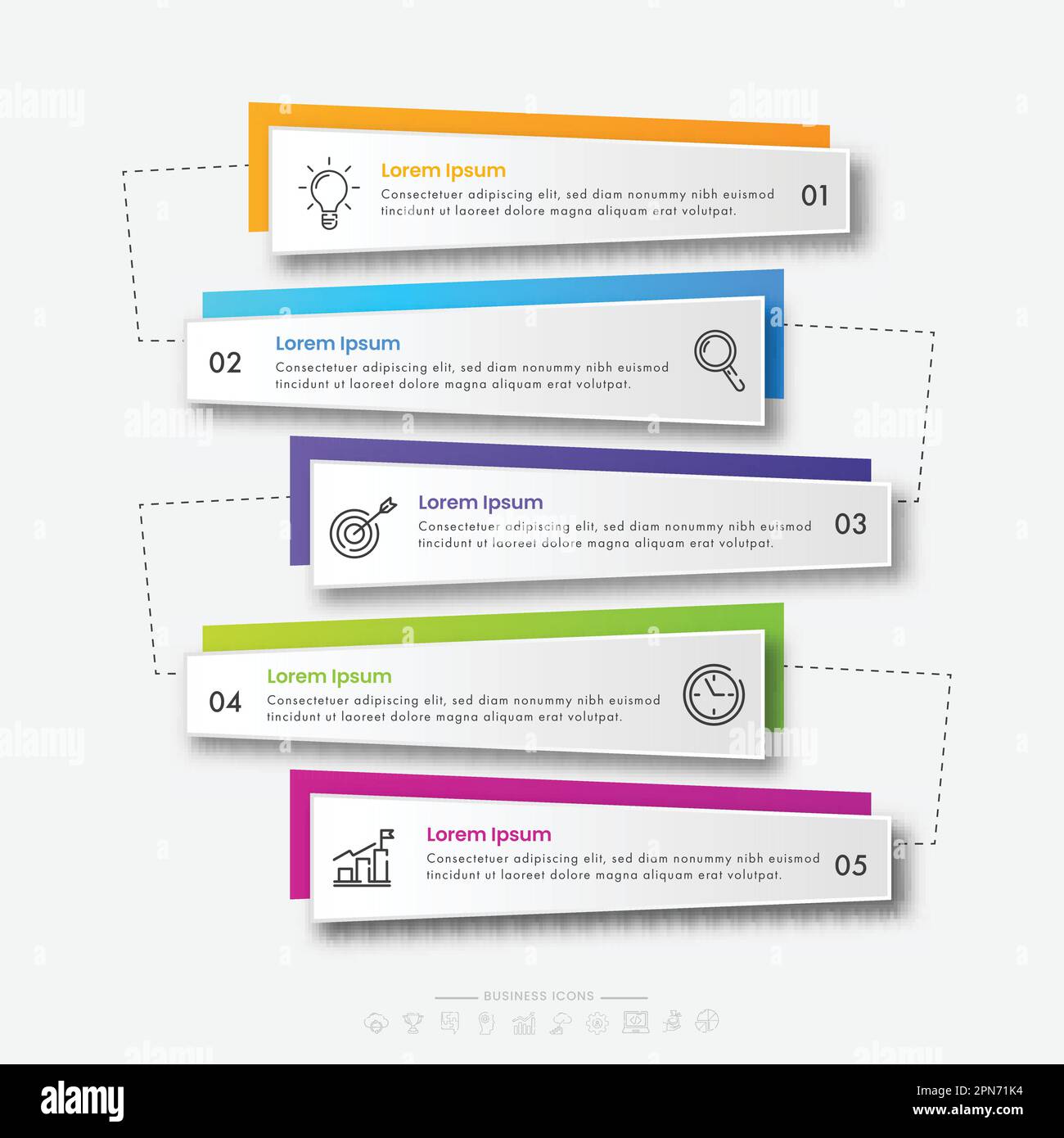 Business infographics template thin hi-res stock photography and images ...