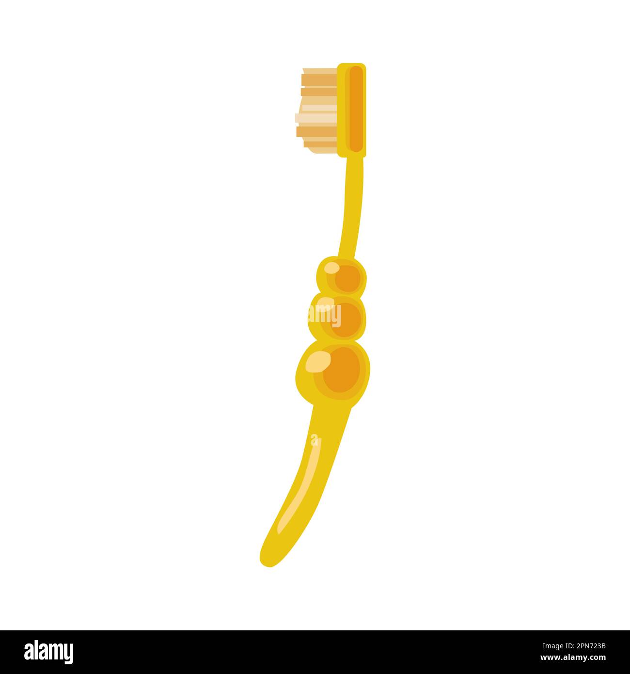 Yellow cartoon toothbrush illustration Stock Vector Image & Art - Alamy