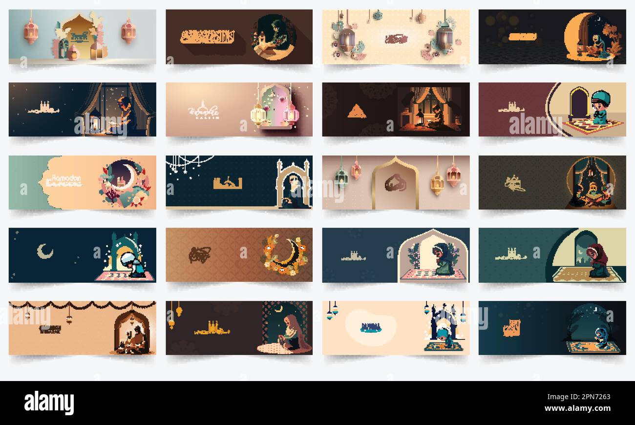 Set of eid ul adha mosque Stock Vector Images - Alamy