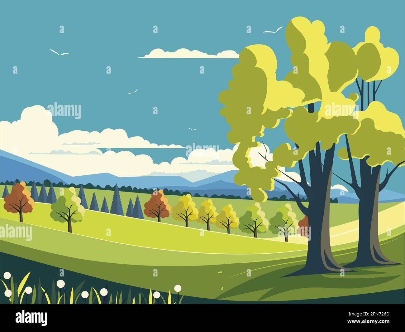 Grassland birds Stock Vector Images - Alamy