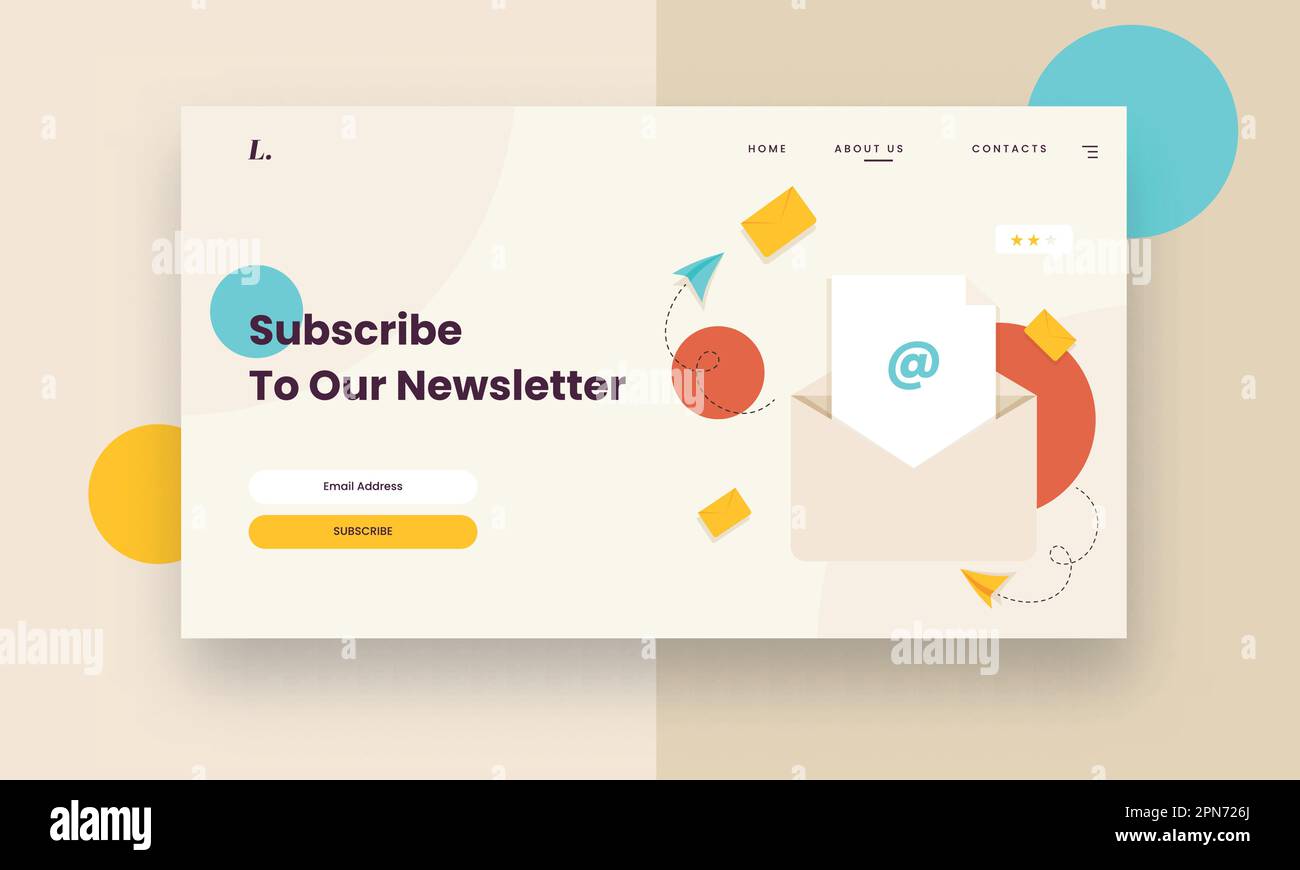 Subscribe To Newsletter Based Landing Page or Hero Image With Open ...