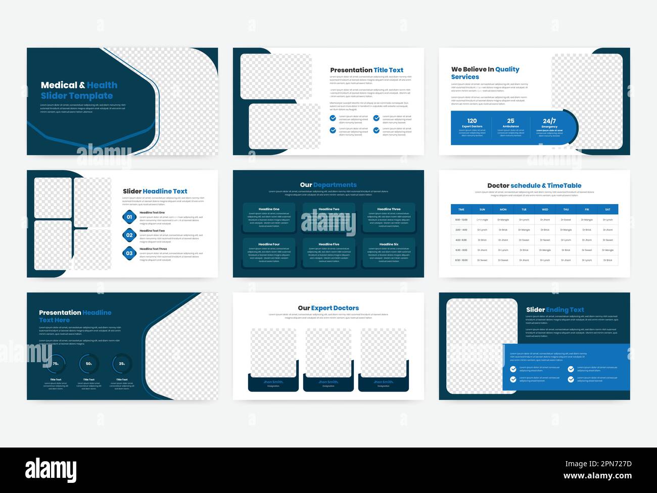 Modern medical and health presentation template design Stock Vector ...