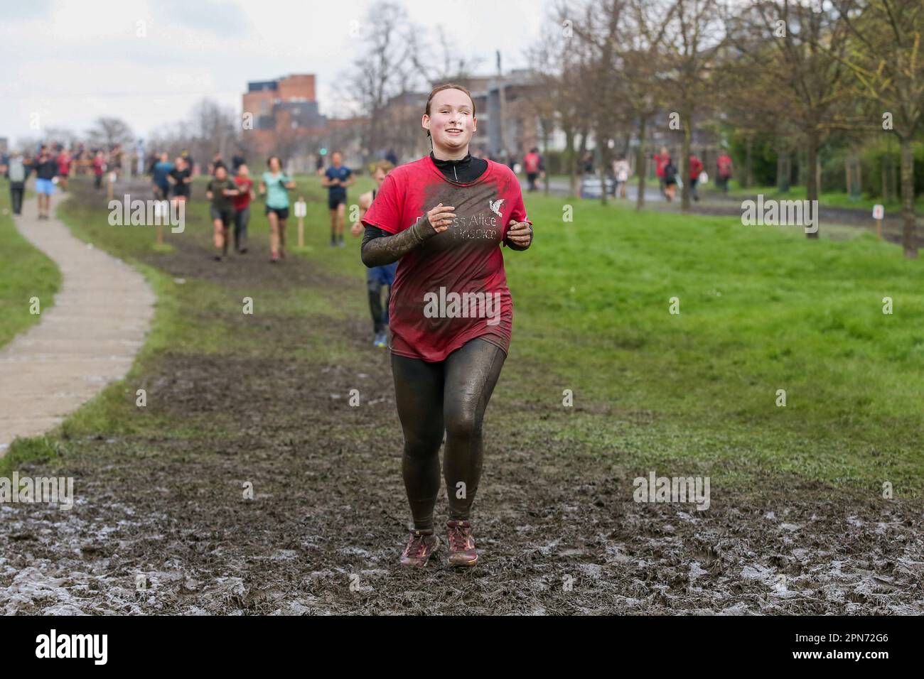 London, UK. 15th Apr, 2023. A participant takes part in the Tough ...