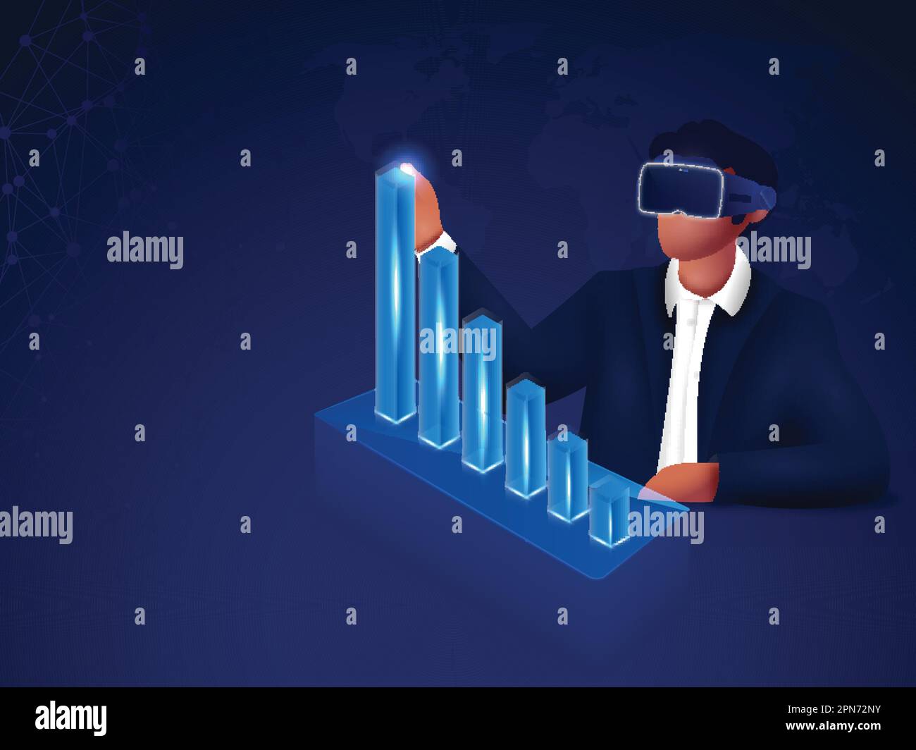 Businessman presenting hologram Stock Vector Images - Alamy