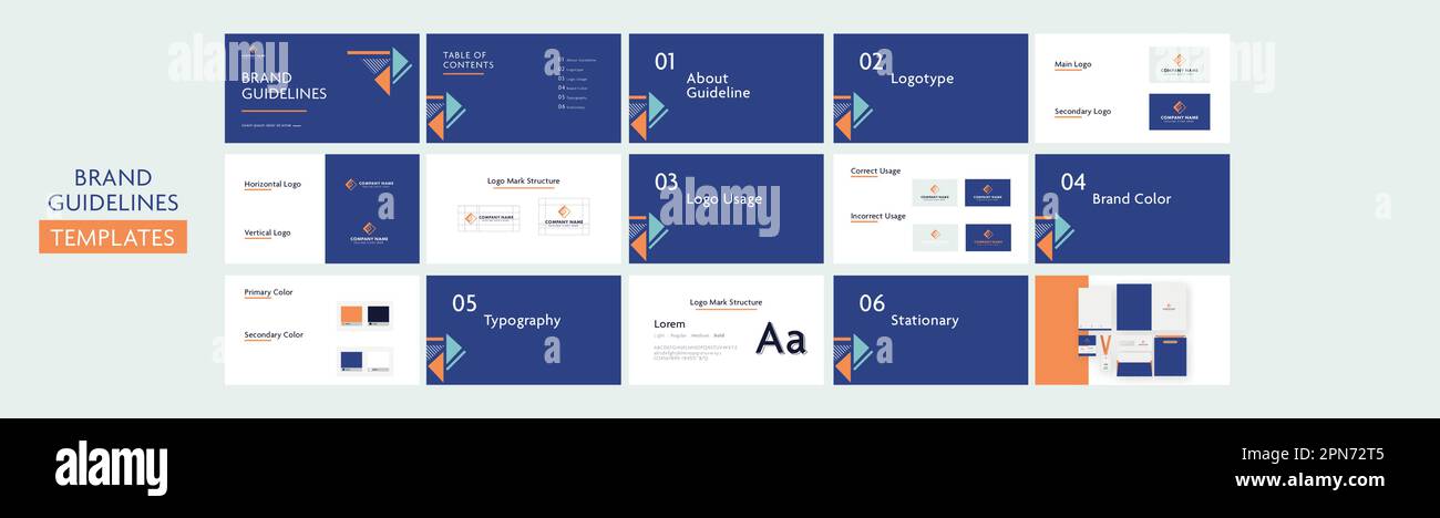 Landscape Brand Guidelines Templates Presentation As Brand Book ...
