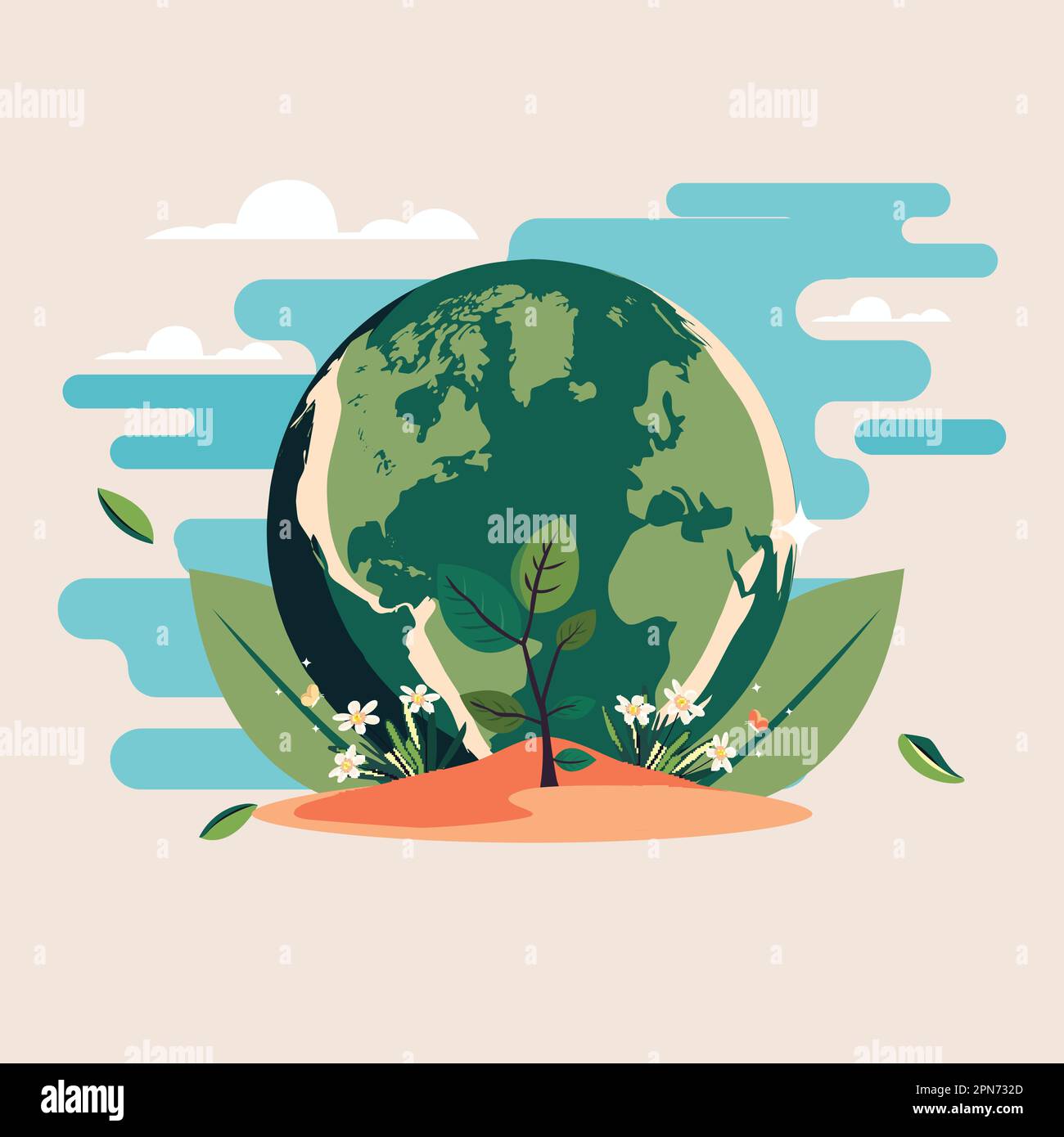 Planet earth plants Stock Vector Images - Alamy