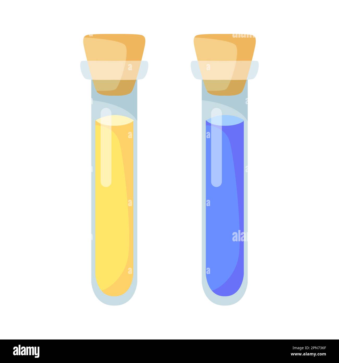 Test tube yellow solution Cut Out Stock Images & Pictures - Alamy