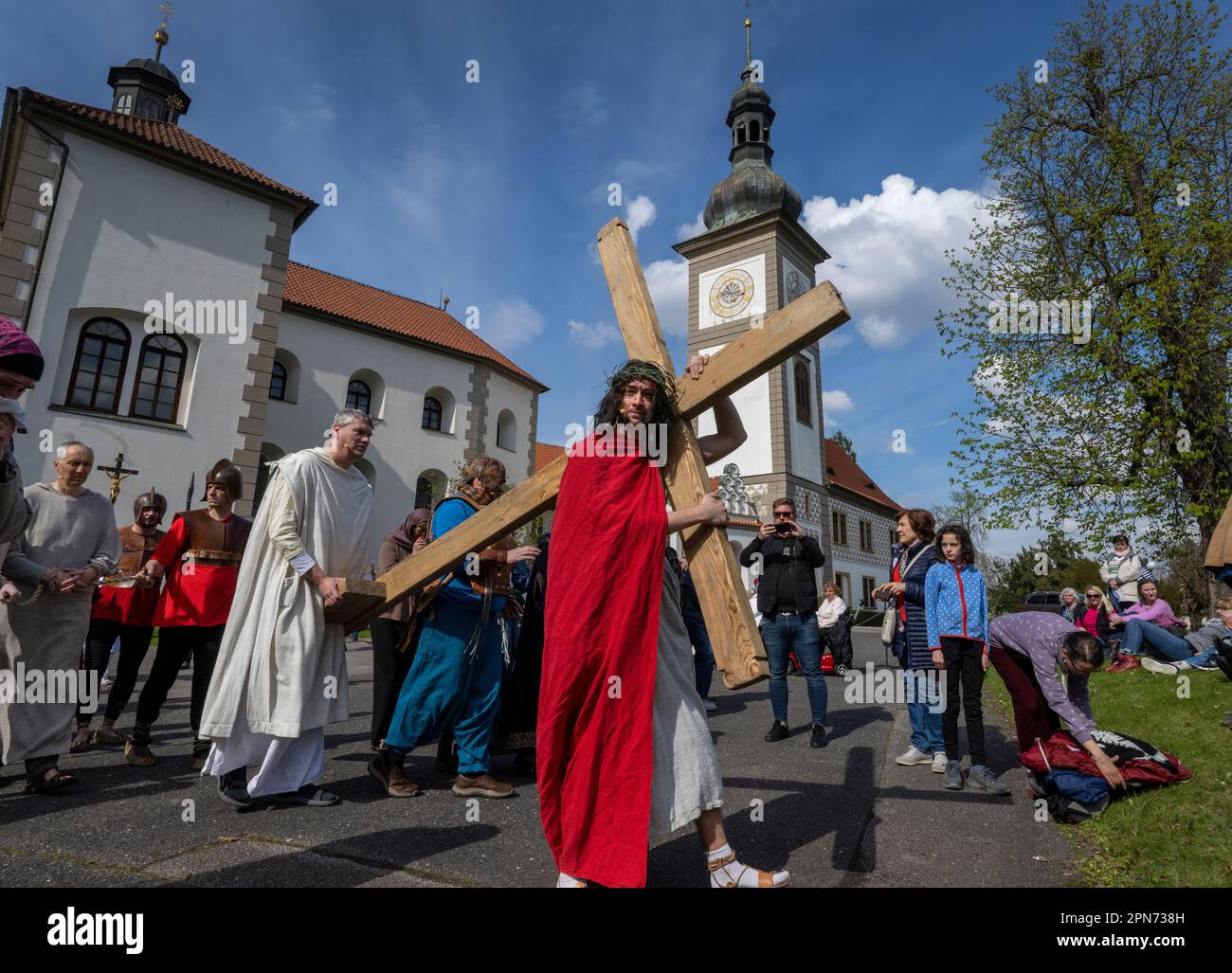 Prague, Czech Republic. 16th Apr, 2023. Folk passion play The Passion ...
