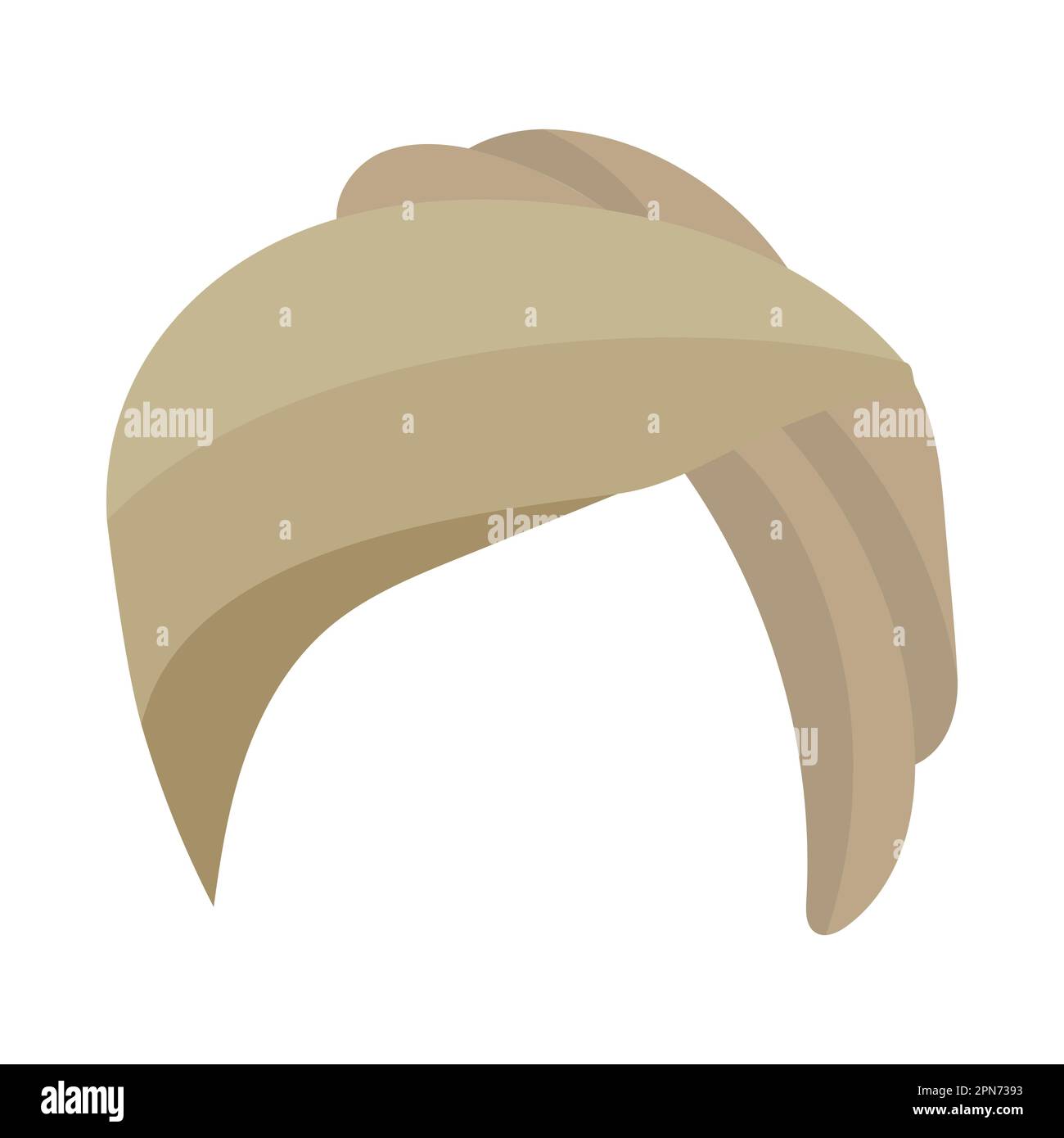 Arabian or Indian pale beige turban cartoon illustration Stock Vector ...