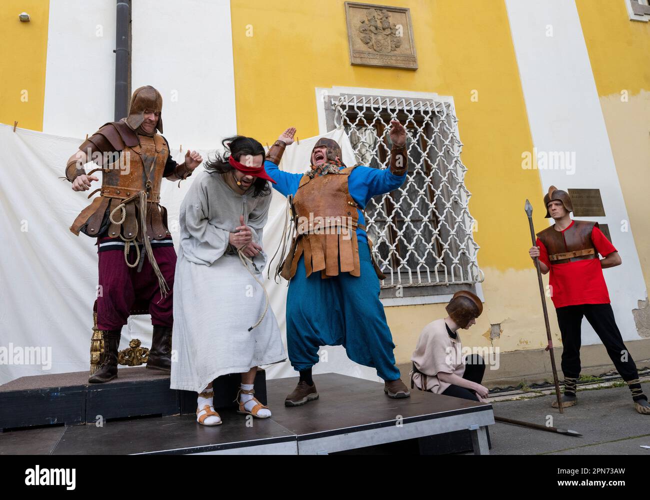 Prague, Czech Republic. 16th Apr, 2023. Folk passion play The Passion ...