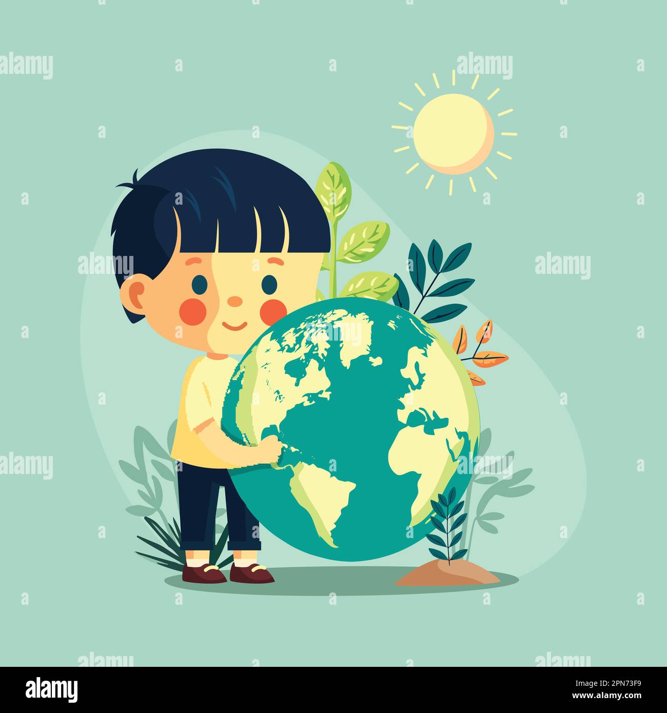 Global warming poster earth on Stock Vector Images - Alamy