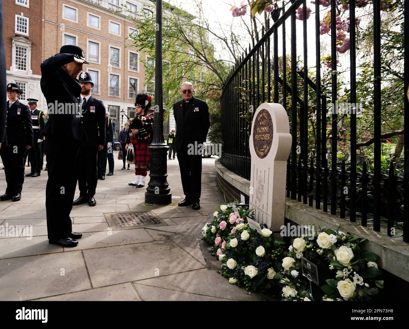 A Metropolitan police officer during the memorial service for WPC ...