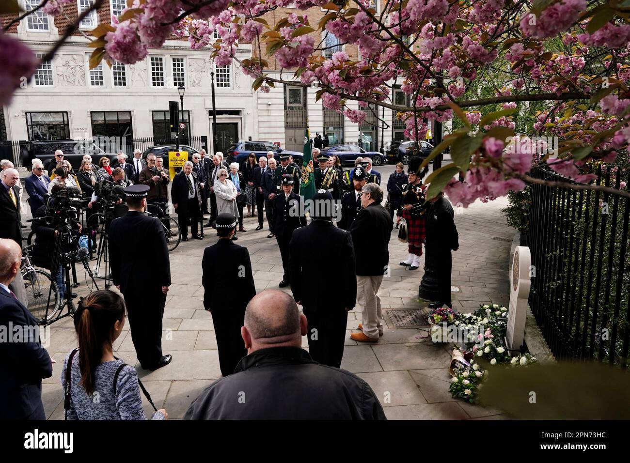 The memorial service for WPC Yvonne Fletcher, at St James's Square in ...