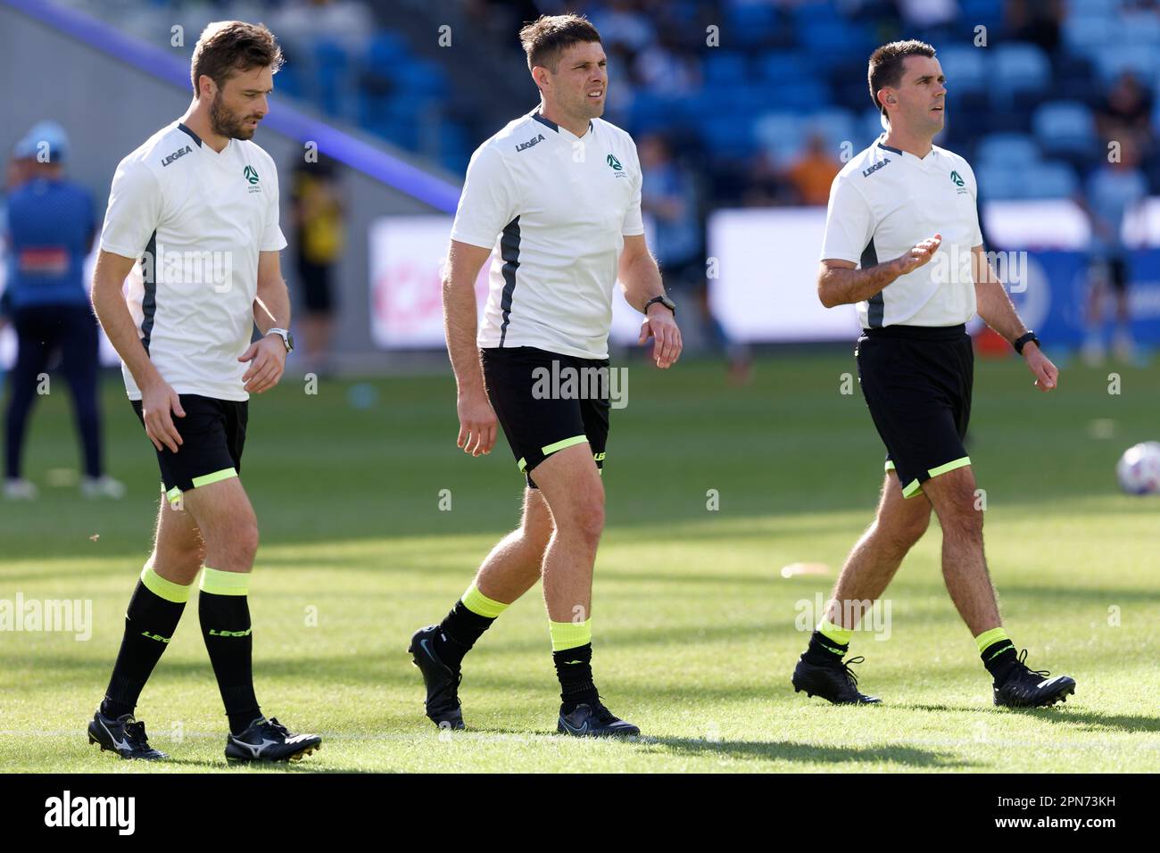 Sydney, Australia. 16th Apr, 2023. Referees, Greg Taylor, Shaun Evans ...