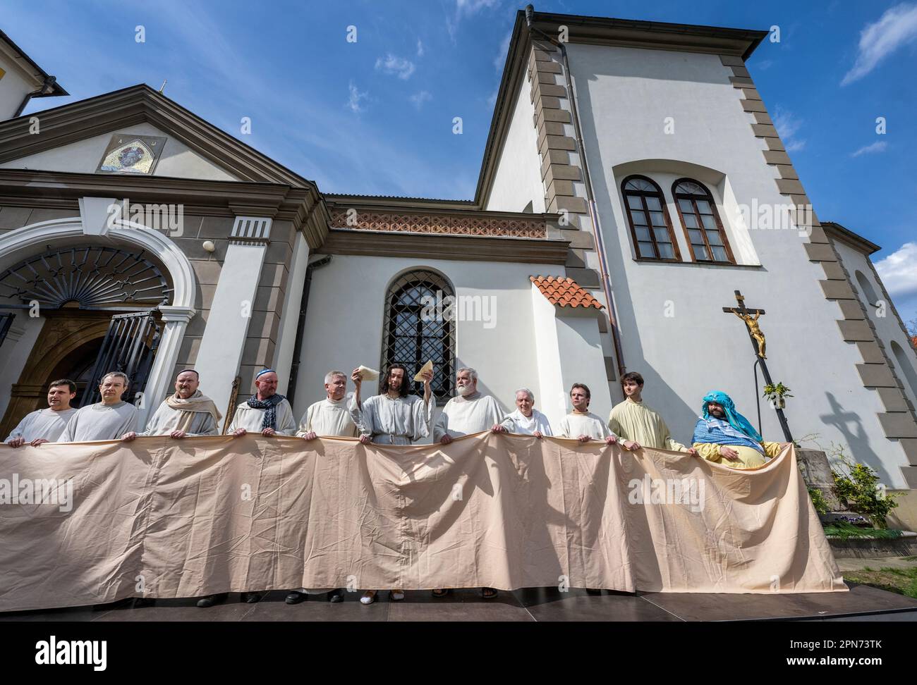 Prague, Czech Republic. 16th Apr, 2023. Folk passion play The Passion ...