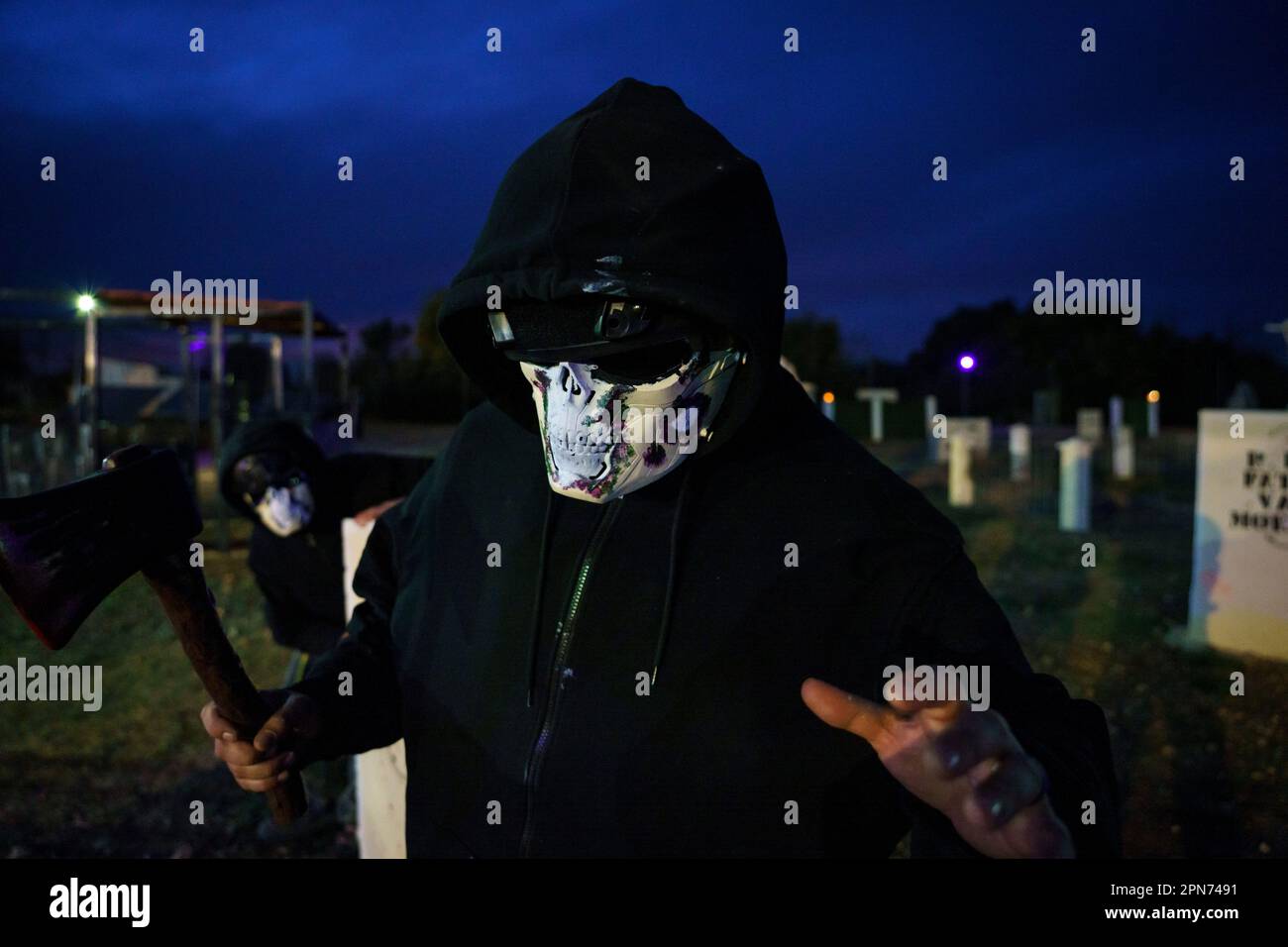 Zombie attack, Paint Ball Marratxi, Majorca, Balearic Islands, Spain ...