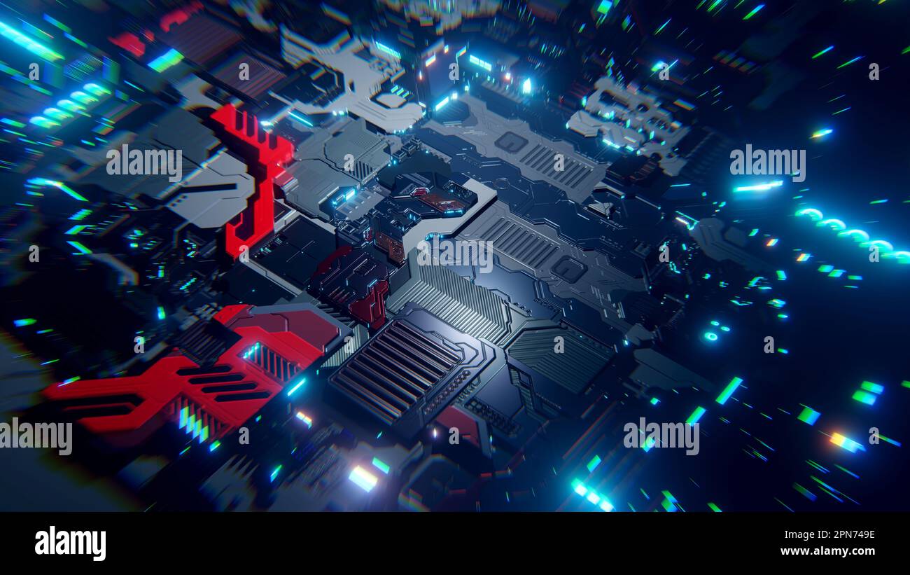 Electronic board, digital components, futuristic design, computer ...