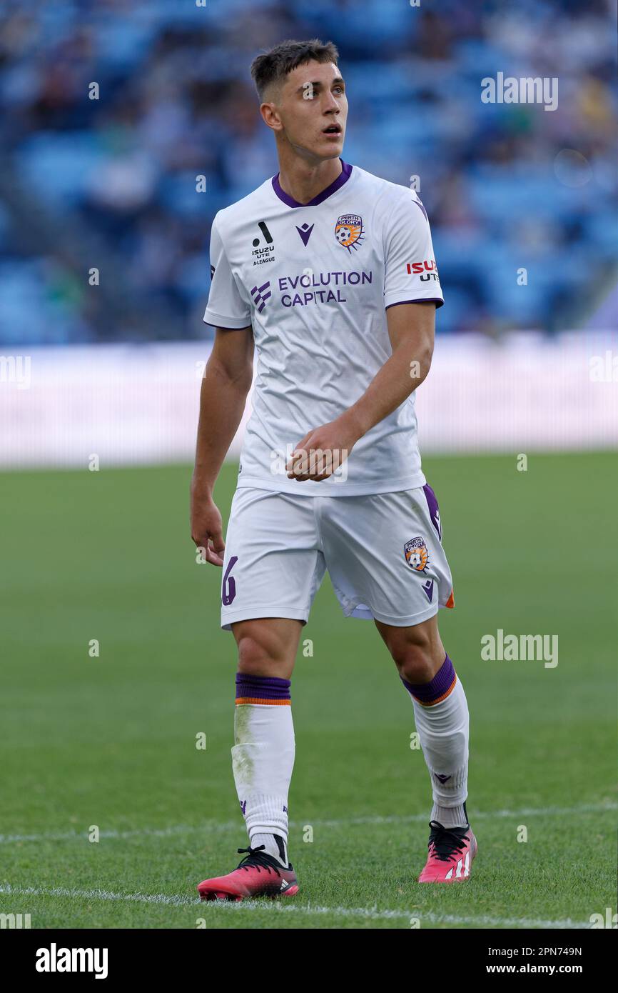 Sydney, Australia. 16th Apr, 2023. Keegan Jelacic of Perth Glory looks ...