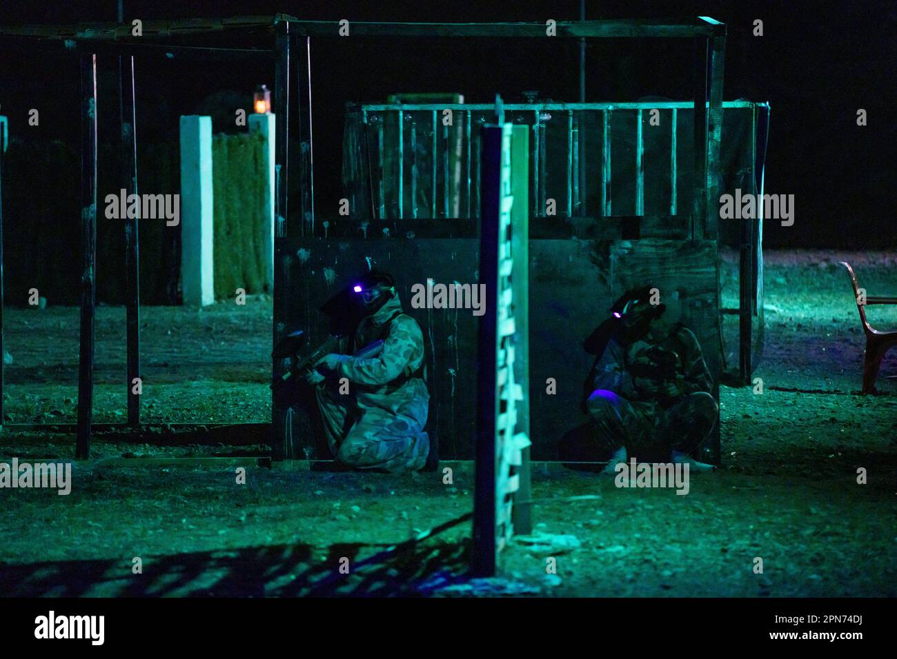 Zombie attack, Paint Ball Marratxi, Majorca, Balearic Islands, Spain ...