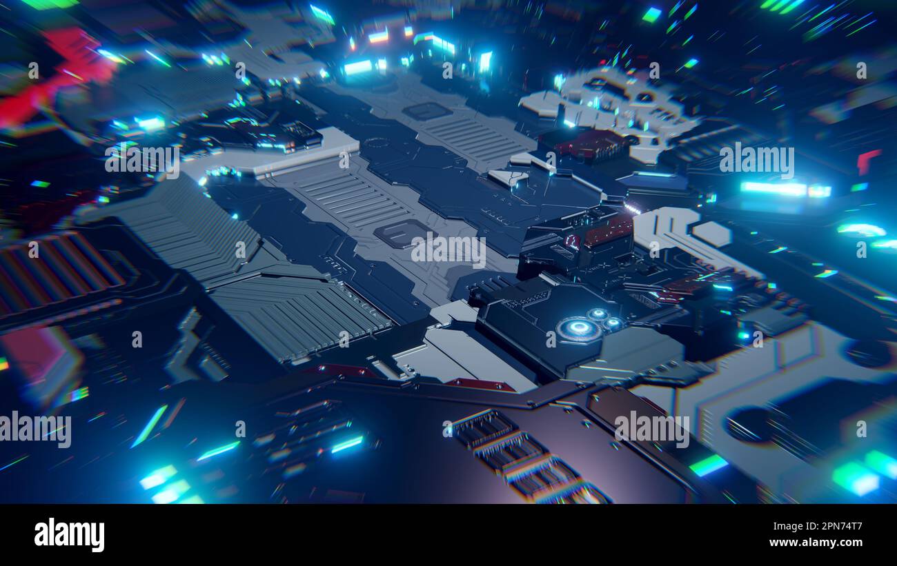 Electronic board, digital components, futuristic design, computer ...