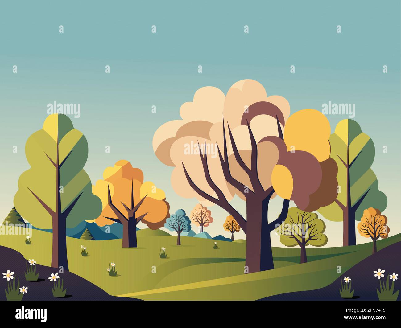 Landscape slope Stock Vector Images - Alamy
