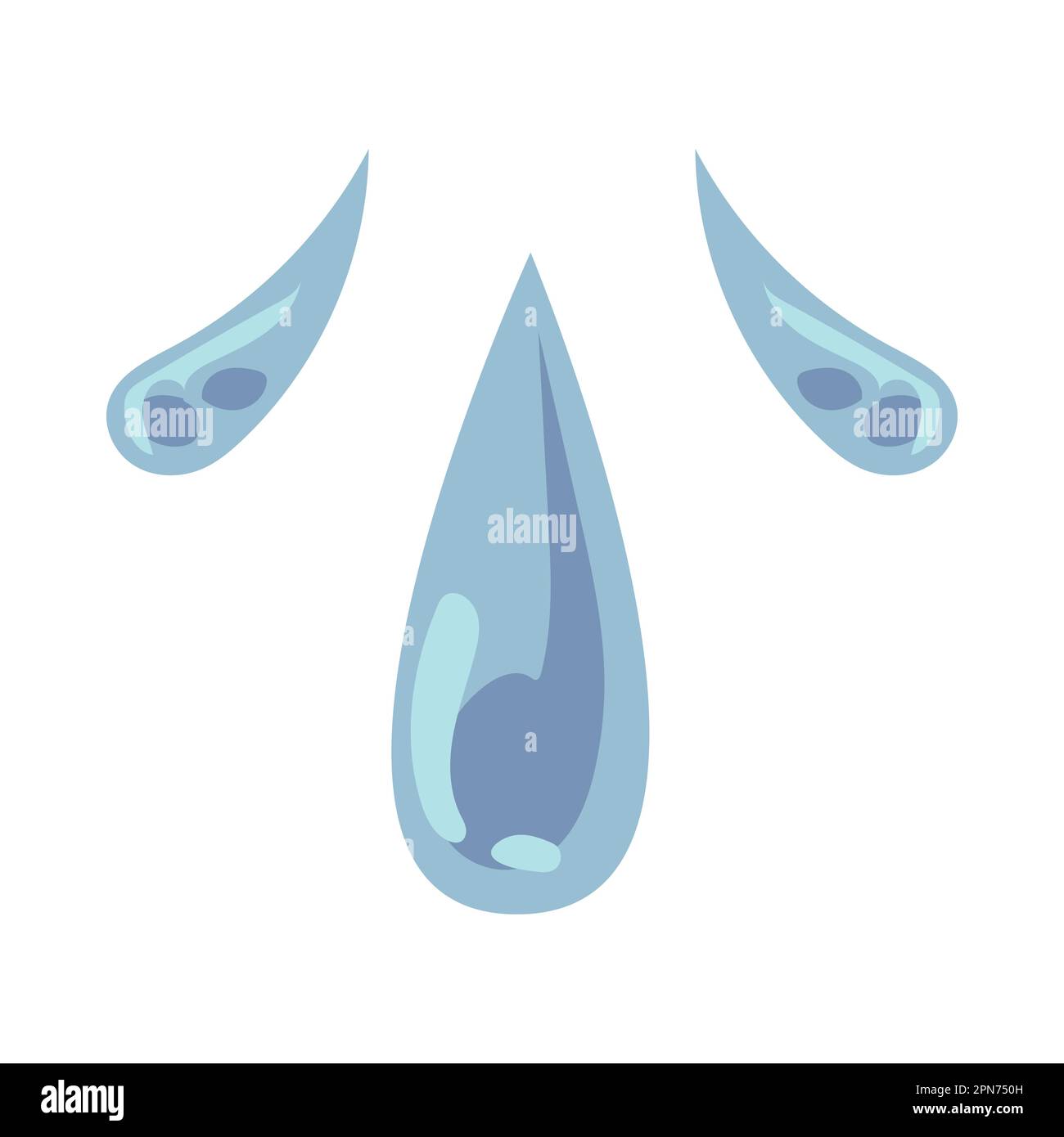 Blue water drops flat vector illustration Stock Vector Image & Art - Alamy