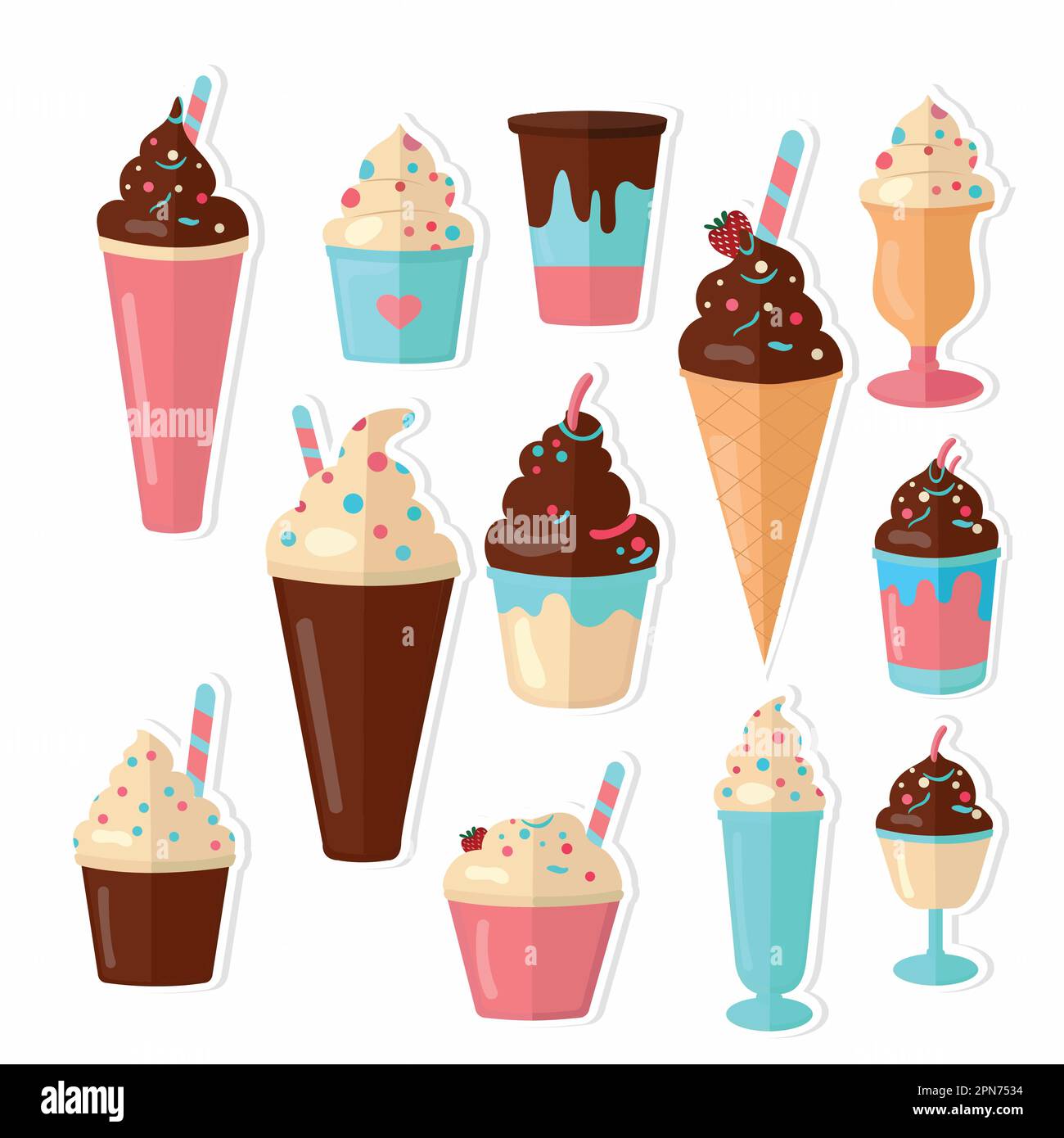 Edible ice cream Stock Vector Images - Alamy