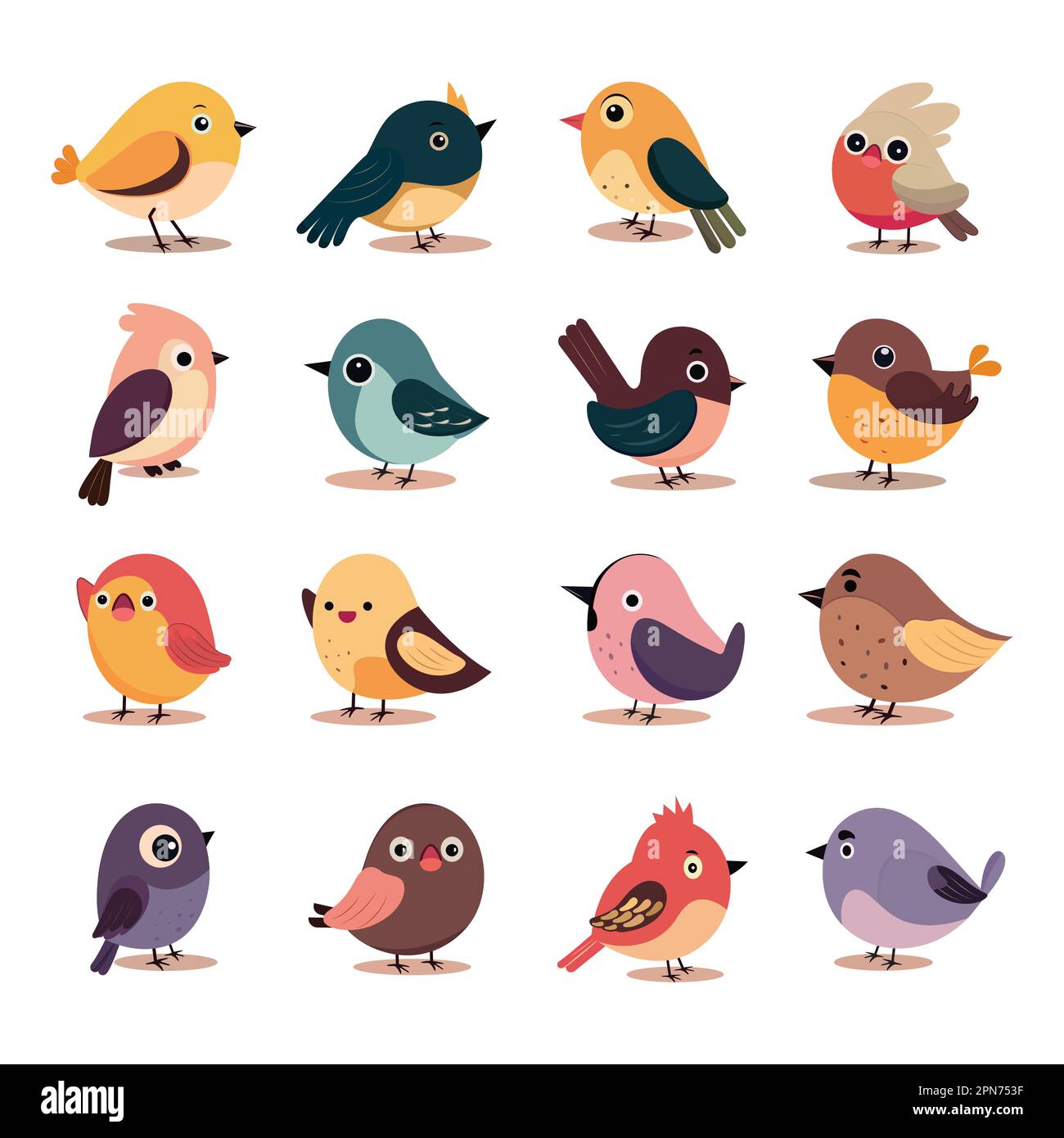 Collection of Birds Icon In Flat Style Stock Vector Image & Art - Alamy