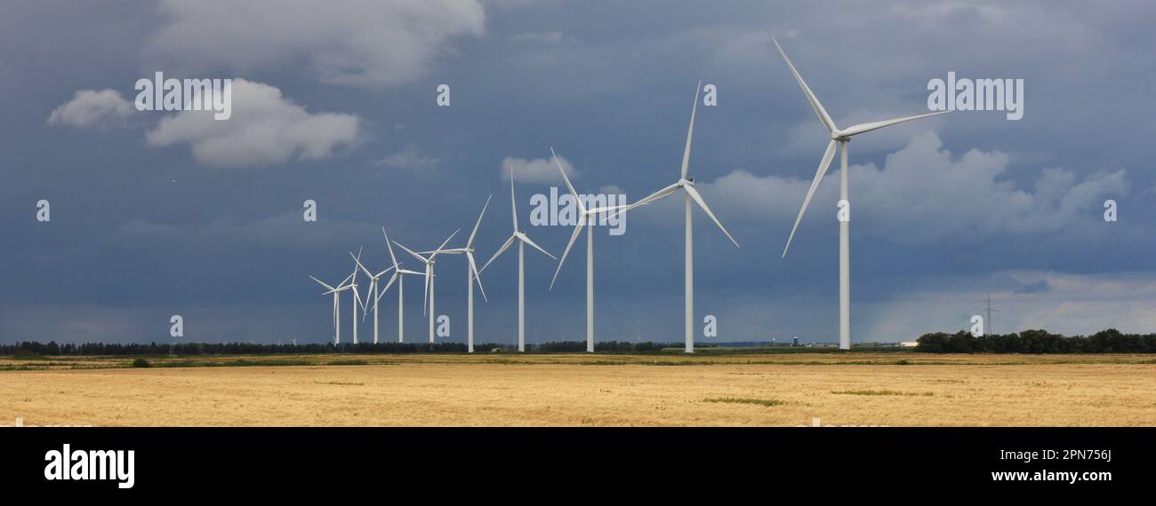 Wind farm test centre near Thisted, Denmark Stock Photo - Alamy