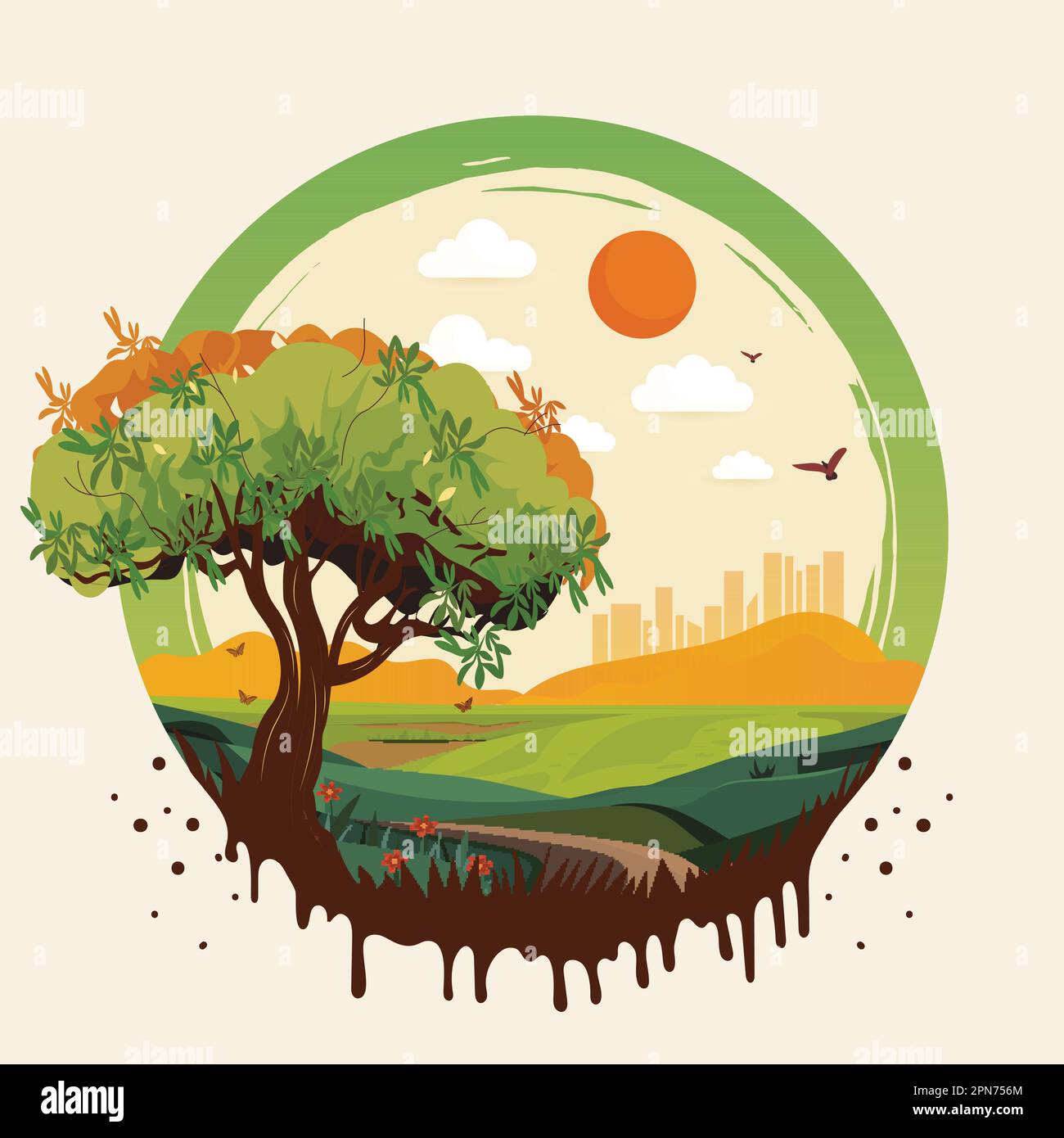 Preservation of the landscape Stock Vector Images - Alamy