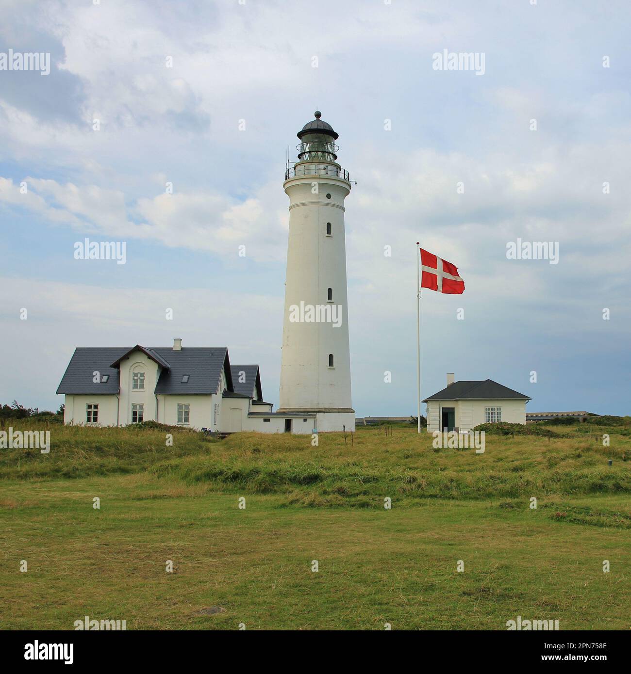 Beautiful old lighthouse in Hirtshals, Denmark Stock Photo - Alamy