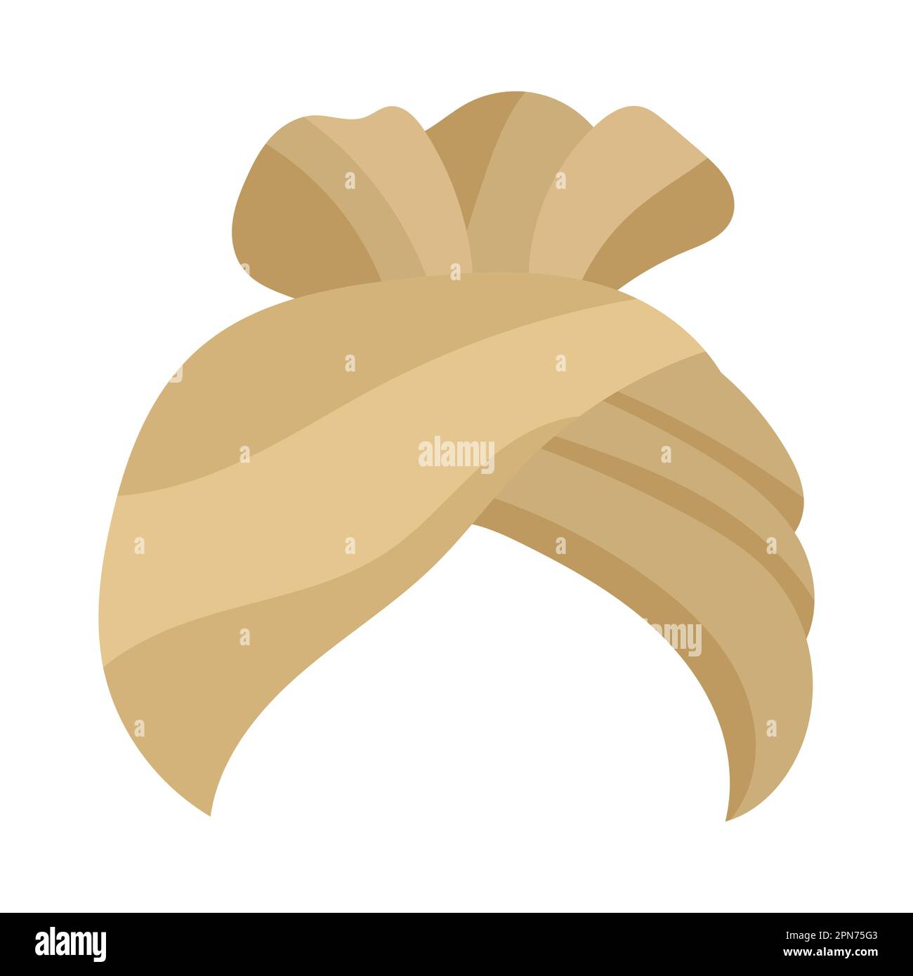 Arabian or Indian beige turban cartoon illustration Stock Vector Image ...