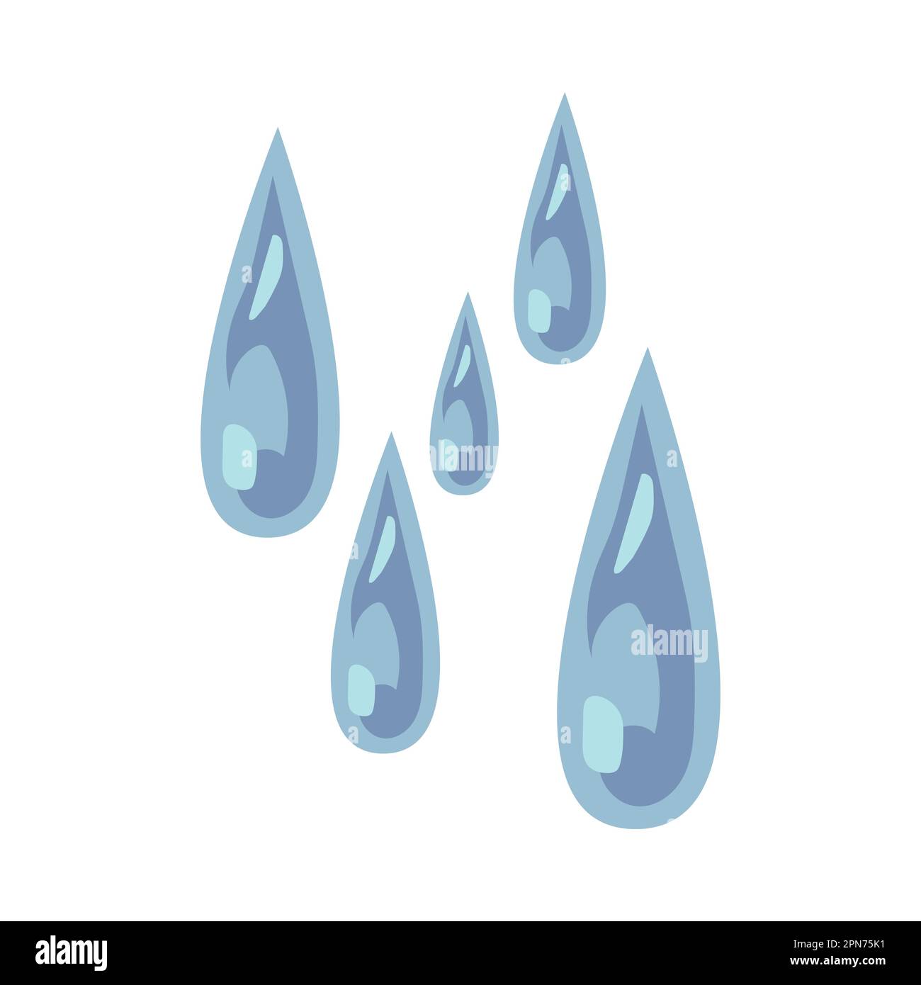 Tears, rain or water drops flat vector illustration Stock Vector Image ...
