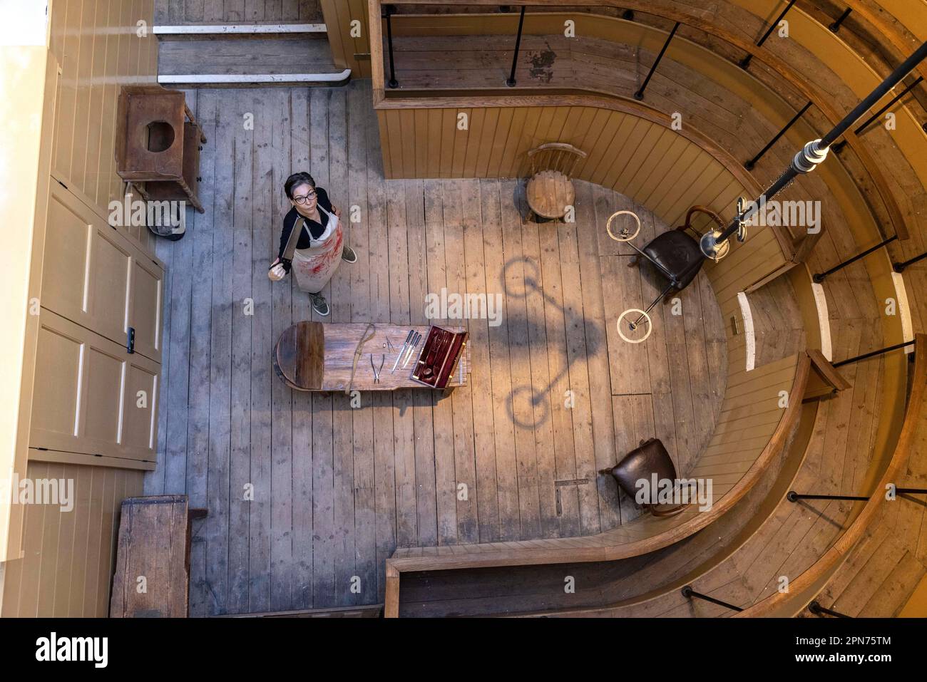 Dr Monica Walker stood in the 200-year-old operating theatre at Europe ...