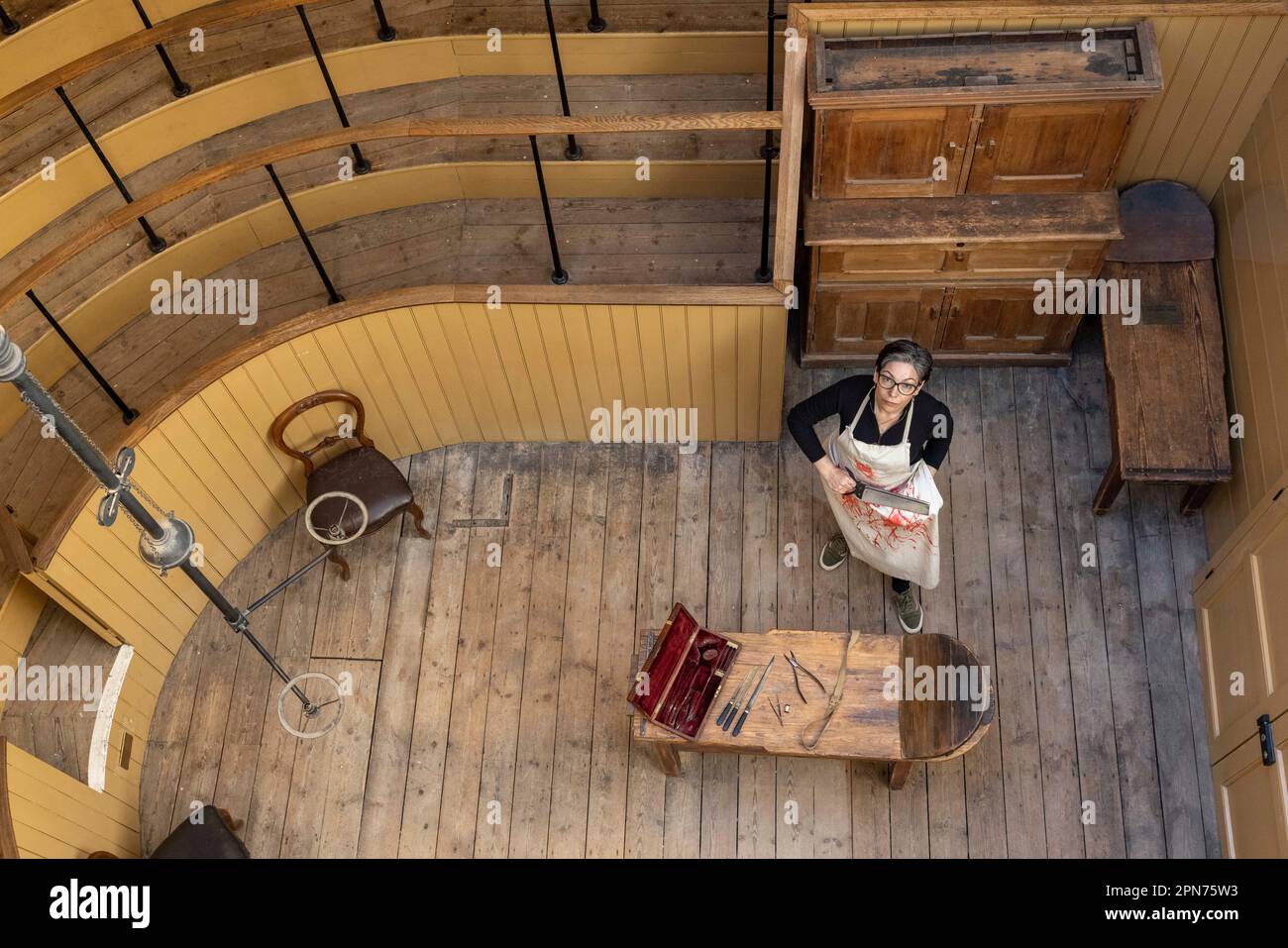 Dr Monica Walker stood in the 200-year-old operating theatre at Europe ...