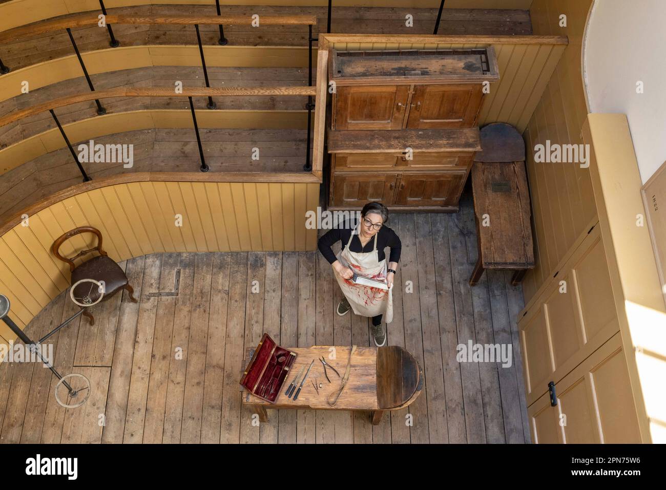 Dr Monica Walker stood in the 200-year-old operating theatre at Europe ...