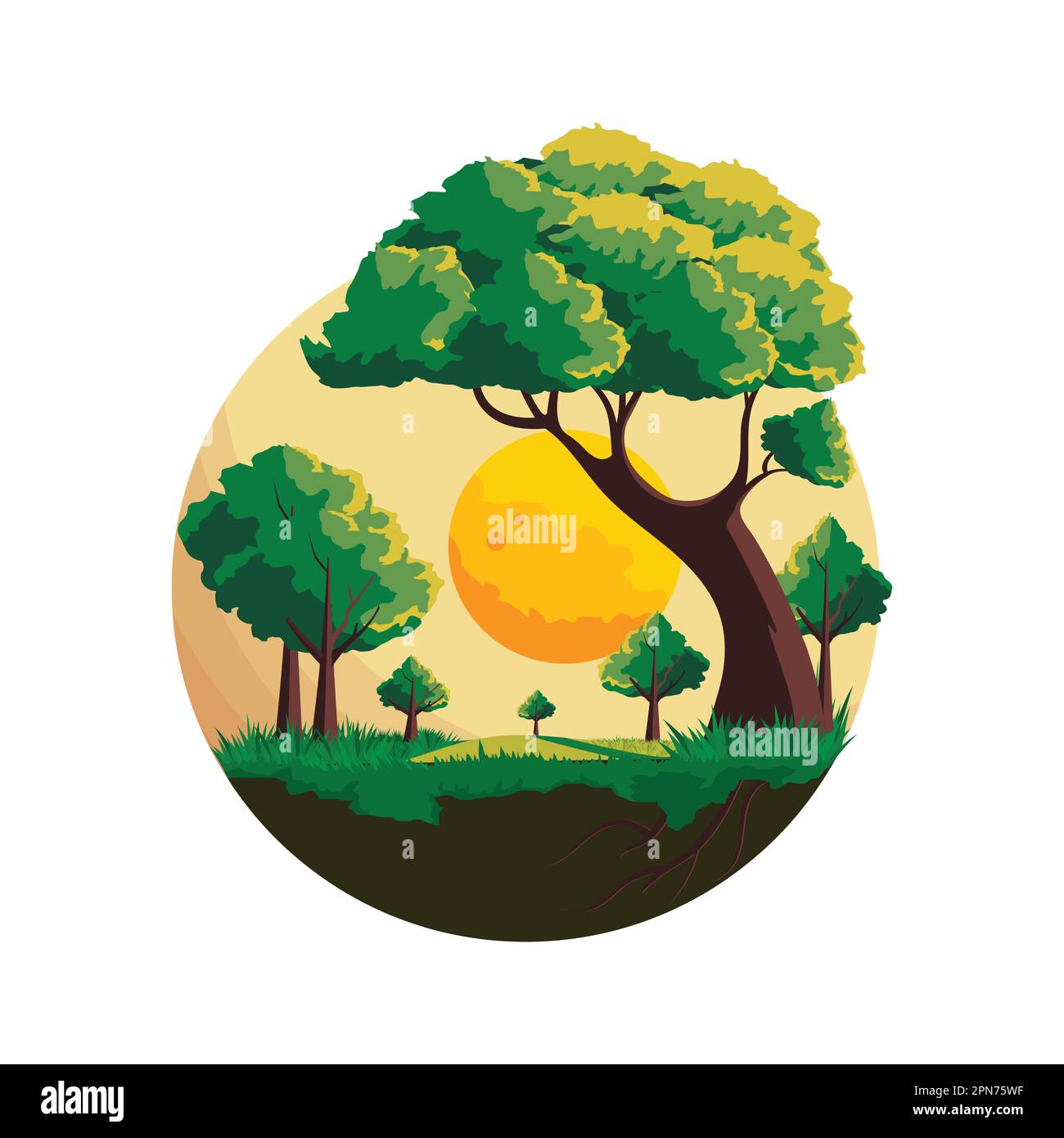 Sunshine and scenery Cut Out Stock Images & Pictures - Alamy