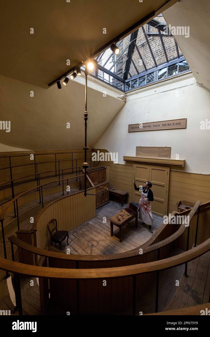 Dr Monica Walker stood in the 200-year-old operating theatre at Europe ...