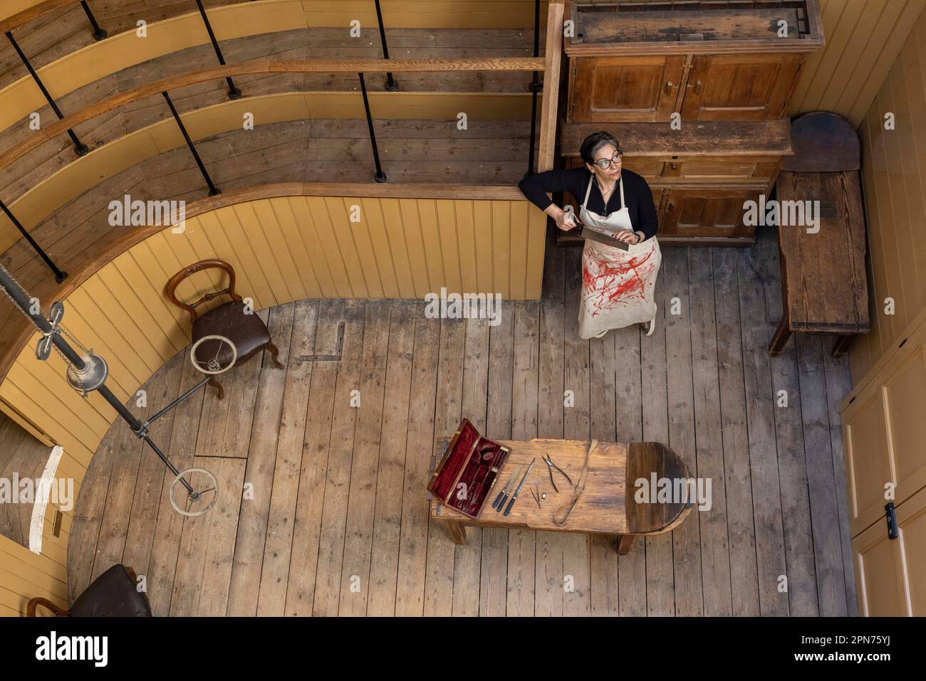 Dr Monica Walker stood in the 200-year-old operating theatre at Europe ...